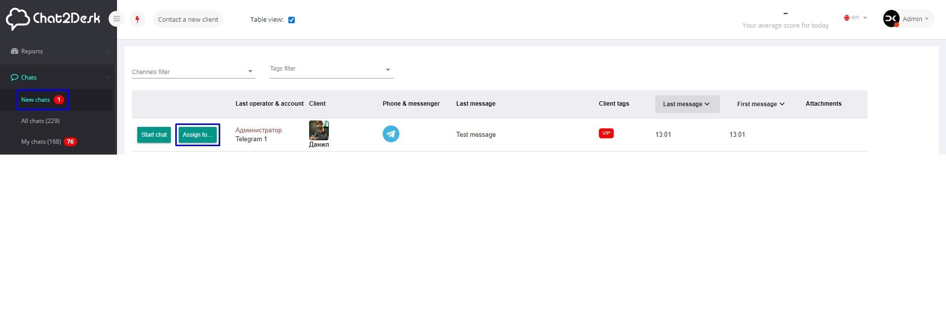 Forcible chat assignment | Chat2Desk.com Knowledge base